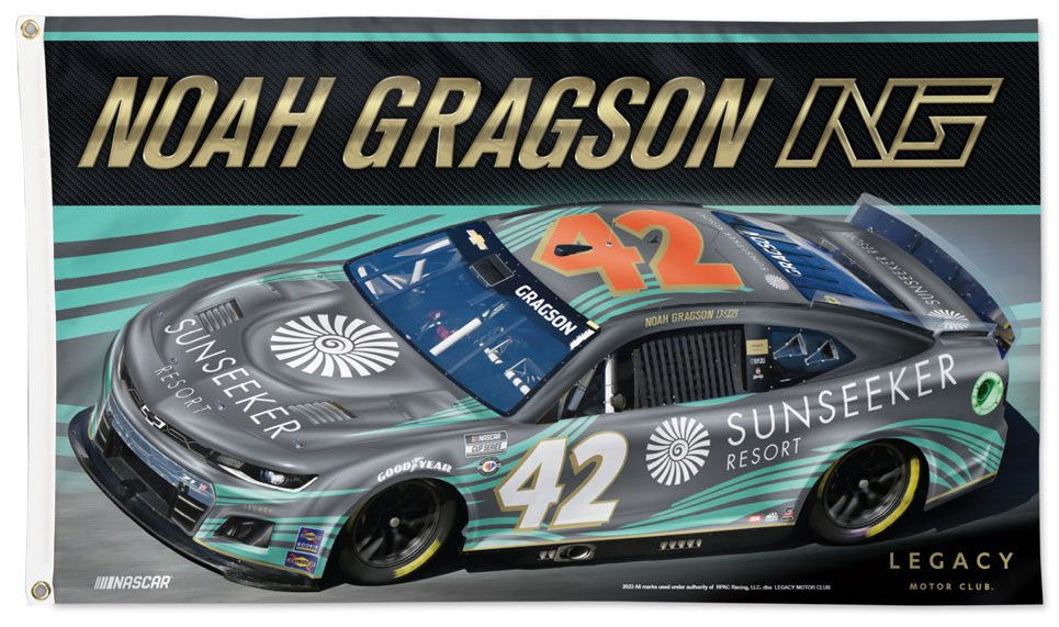 Noah Gragson NASCAR #42 Official HUGE 3'x5' Deluxe-Edition FLAG - Winc ...