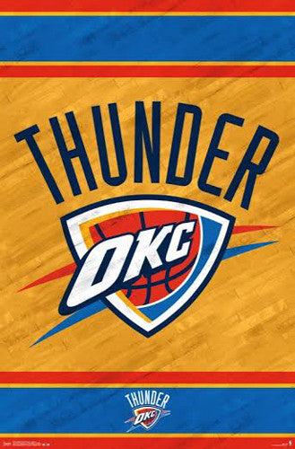 Oklahoma City Thunder NBA Basketball Official Team Logo Poster ...