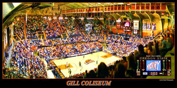 Oregon State Beavers Basketball Game Night Panoramic Poster - Curtis R ...