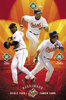 Baltimore Orioles "Shining Stars" MLB Action Poster (Palmiero, Tejada ...