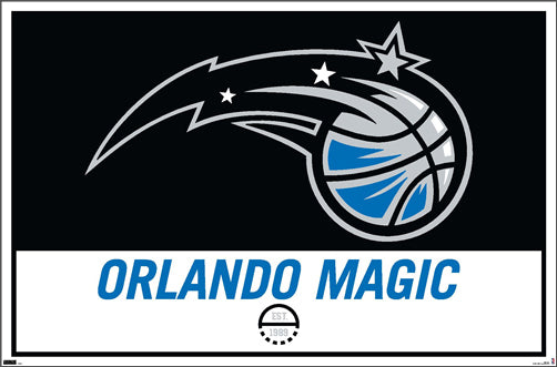 Orlando Magic NBA Basketball Official Team Logo and Wordmark Poster ...