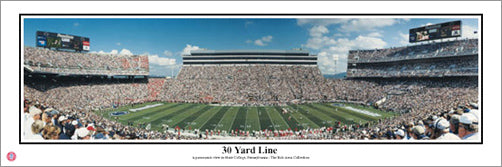 Penn State Nittany Lions "30 Yard Line" Beaver Stadium Panoramic Poster ...
