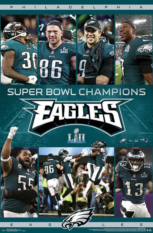 Philadelphia Eagles NFL Heritage Series Official Retro Logo Poster - C ...