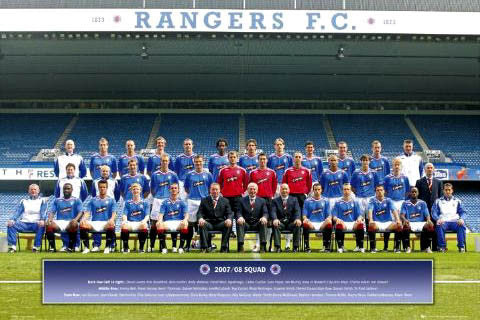 Glasgow Rangers Official Team Poster 2007/2008 - GB Posters – Sports ...