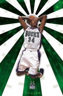 Ray Allen "Shine" Milwaukee Bucks Poster - Costacos 2002 – Sports ...