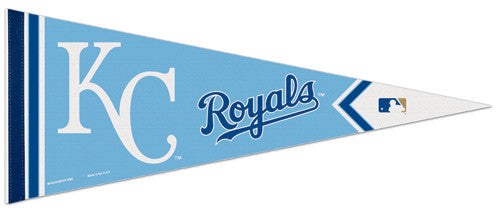 KC Royals Powder Blue Retro KC Style Premium Felt Pennant - Wincraft ...