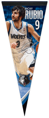 Ricky Rubio "Signature Series" NBA Premium Felt Collector's Pennant ...