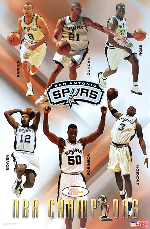 San Antonio Spurs 1999 NBA Champions Commemorative Poster - Starline 1 ...