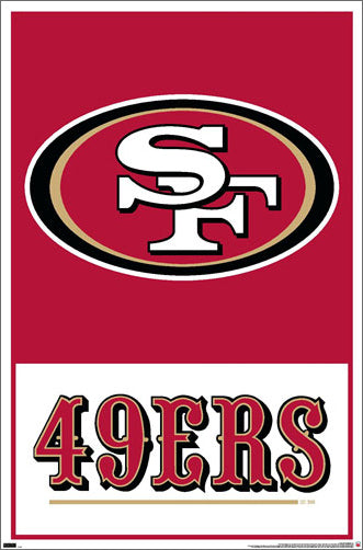 San Francisco 49ers Official NFL Football Team Logo and Wordmark Poste ...