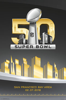 Super Bowl 50 (2016) Official Game Logo Poster - Trends Int'l. – Sports ...