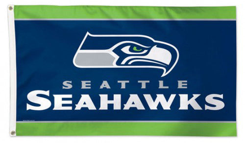 Seattle Seahawks Official NFL Football Team Logo Deluxe 3' x 5' Flag ...