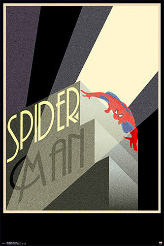Spider-Man "Retro Spotlight" Art Deco-style 24x36 Collectible Wall Pos ...
