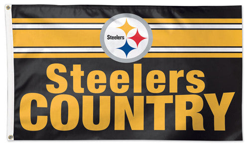 Pittsburgh Steelers "Steelers Country" Giant NFL Football Deluxe 3'x5 ...