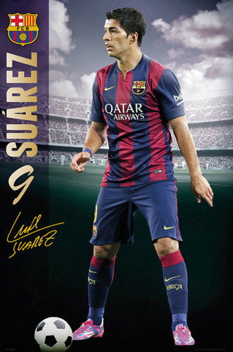 Luis Suarez "Signature Series" FC Barcelona Soccer Superstar Poster ...