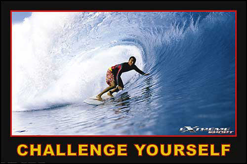 Surfing "Challenge Yourself" Motivational Action Poster - Eurographics ...