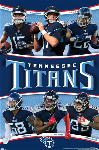 Tennessee Titans "Superstars" 6-Player Action NFL Football Poster - Co ...