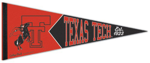 Texas Tech Red Raiders NCAA College Vault 1980s-Style Premium Felt Col ...
