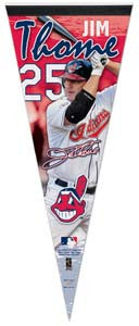 Jim Thome "Signature" Cleveland Indians Premium Felt Collector's Penna ...