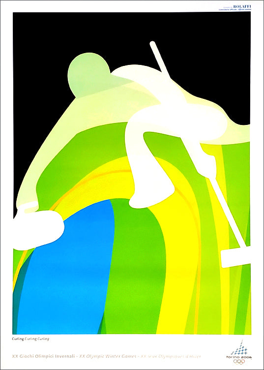 Torino Turin 2006 Winter Olympic Games Curling Official Event Poster ...