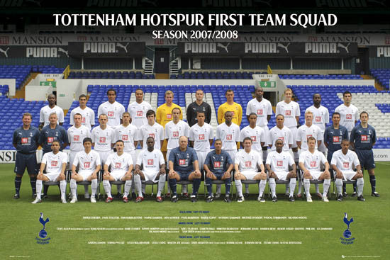 Tottenham Hotspur Official Team Portrait 2007/08 - GB Poster – Sports ...