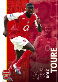 Kolo Toure "Signature" Arsenal FC Poster - GB 2004 – Sports Poster ...