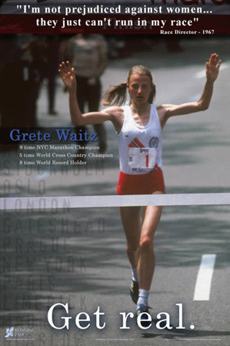 Grete Waitz "Get Real" Classic Marathon Running Poster Print - Running ...