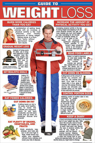 Guide to Weight Loss Wall Chart Poster - Fitnus Corp. – Sports Poster ...