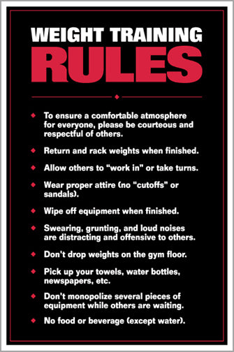 Gym Rules Posters – Sports Poster Warehouse