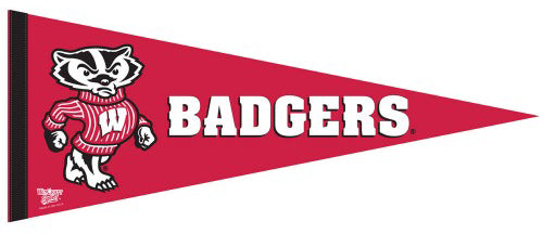 Wisconsin Badgers NCAA Team Logo Premium Felt Collector's Pennant ...