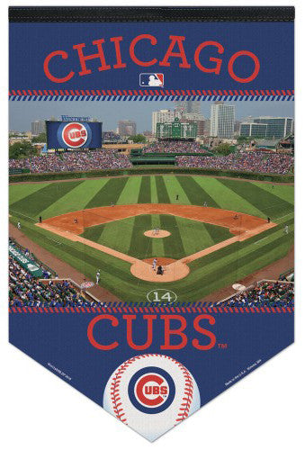 Chicago Cubs Wrigley Field Gameday Premium Felt Collector's Banner - W ...