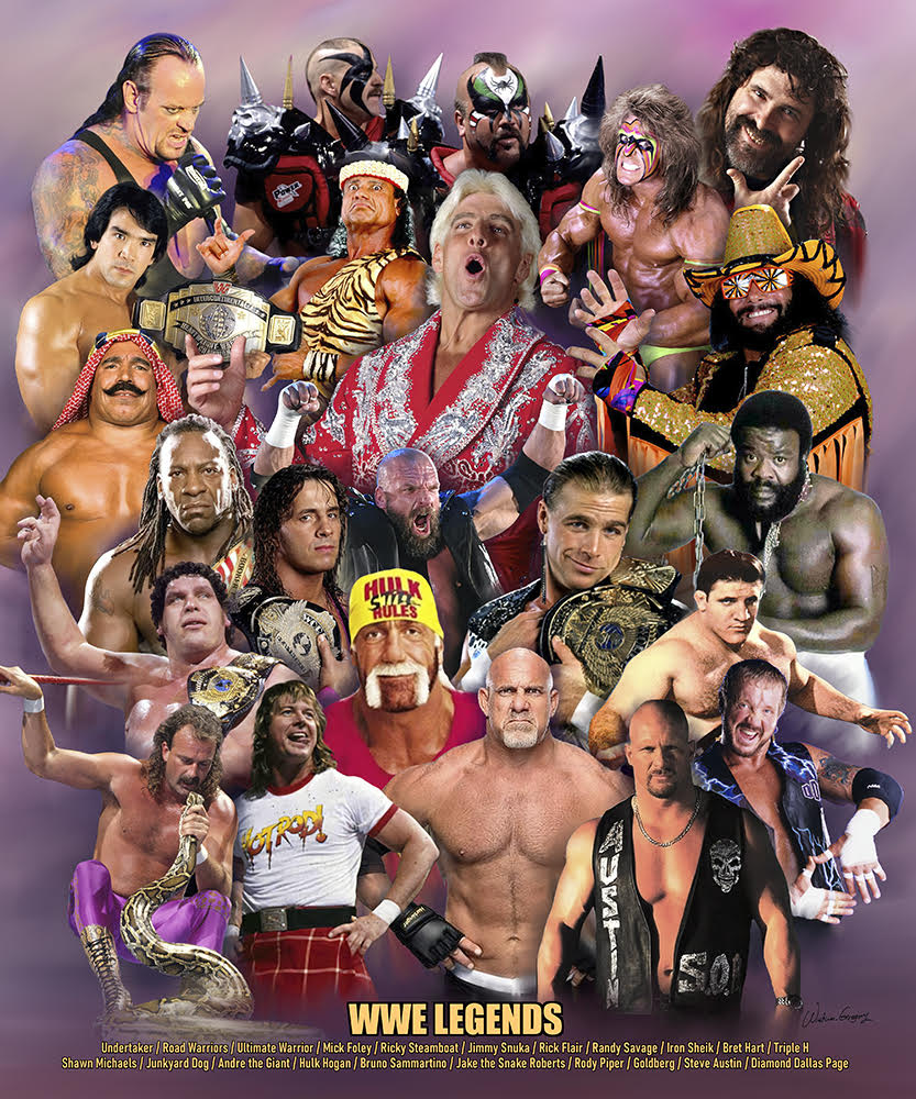 WWE Wrestling Superstars 2011 Poster (Cena, Michaels, Orton, Kelly ...