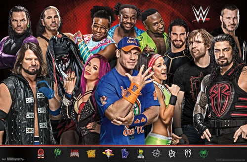 WWE Wrestling Superstars (14 Wrestlers) Poster - Trends International ...