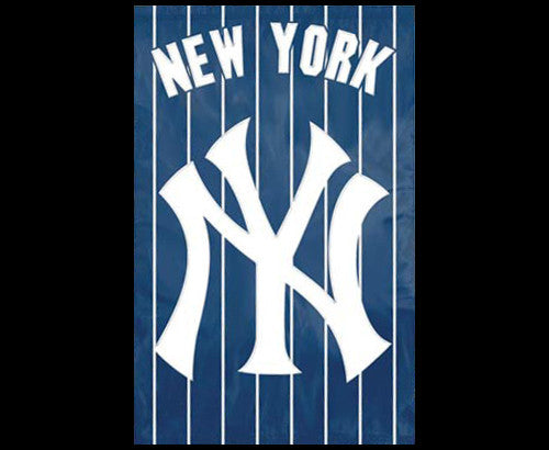 New York Yankees "NY Pinstripes" Official MLB Baseball Premium Banner ...